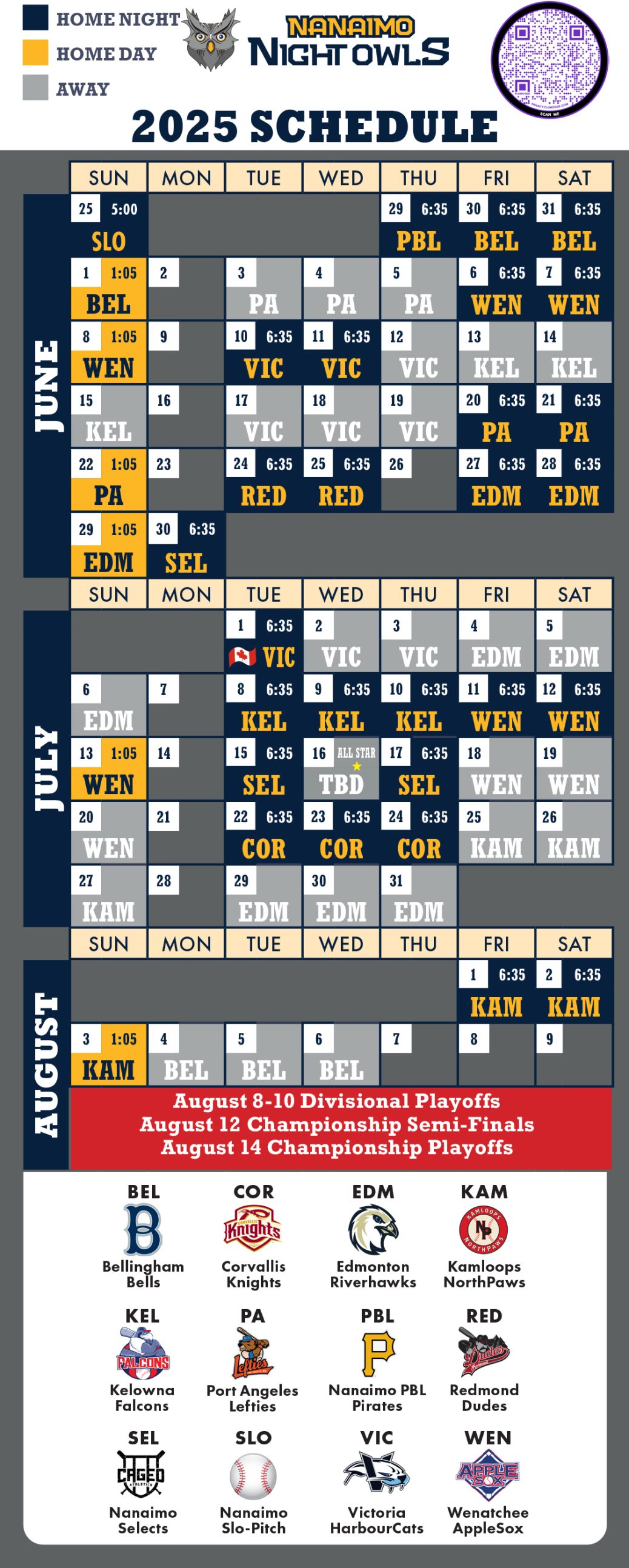 Third season of NightOwls baseball set to roll with schedule released ...